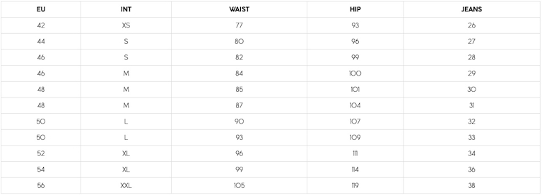 Maattabel Heren | GARCIA