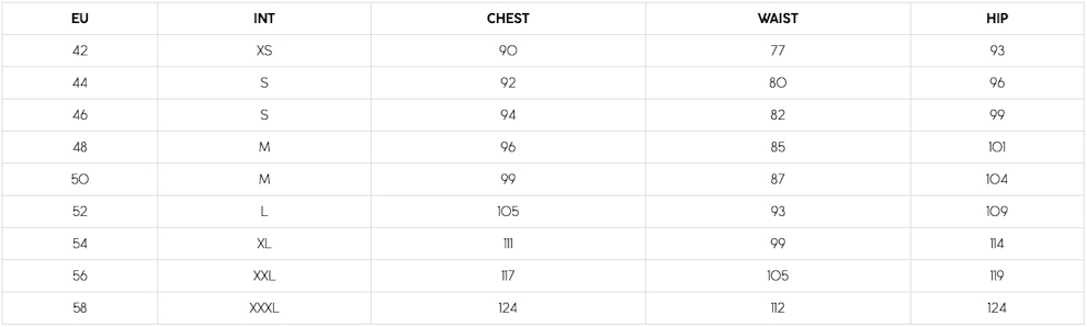 Maattabel Heren | GARCIA
