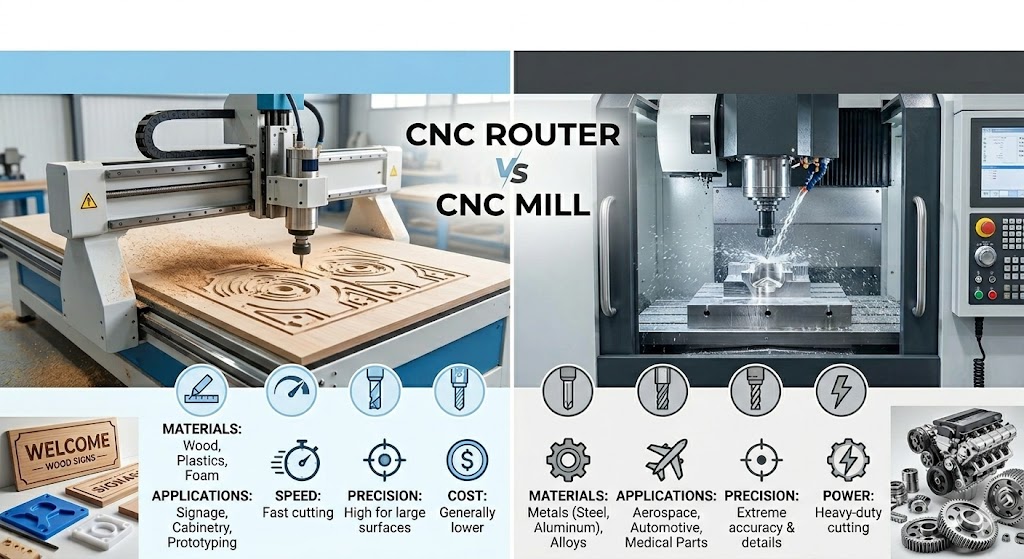 CNC Router vs. CNC Mill: Choosing the Right Tool | Geomiq