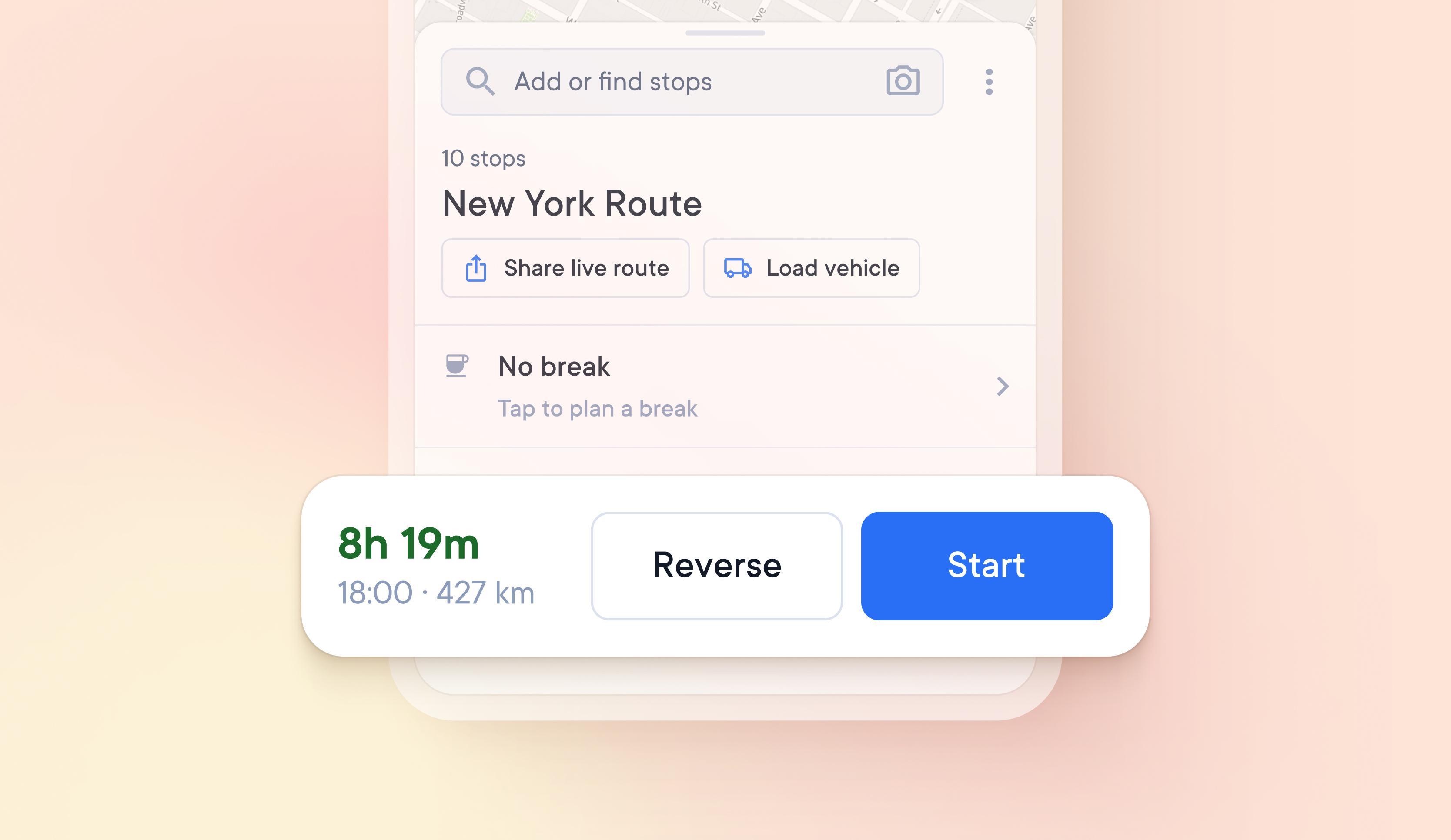 Reverse the order of stops on a route