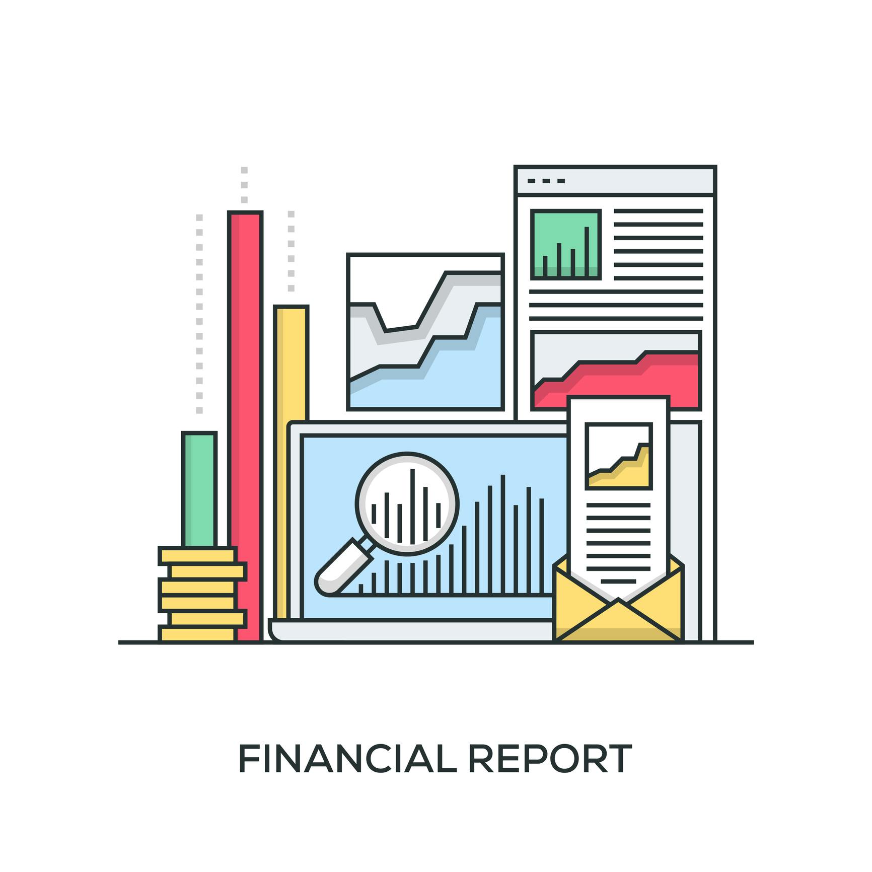 Financial Report Clipart