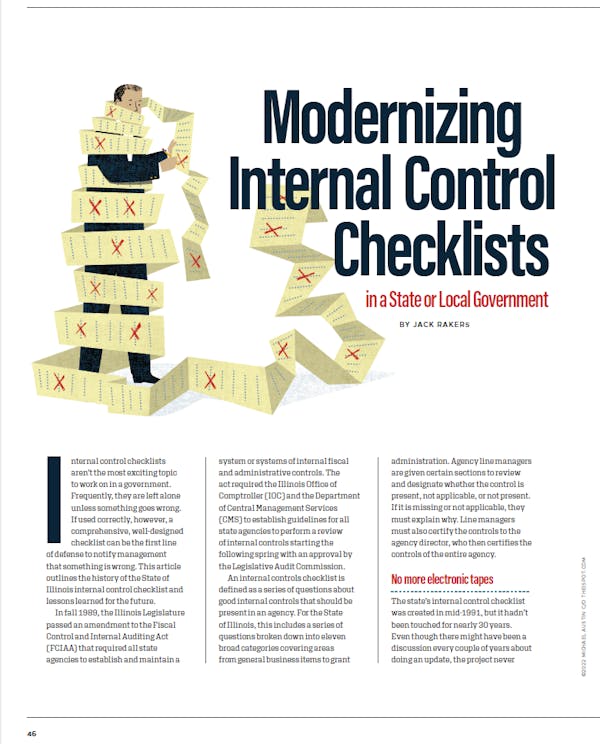 Modernizing Internal Control Checklists in State and Local Governments Modernizing Internal Control Checklists in State and Local Governments