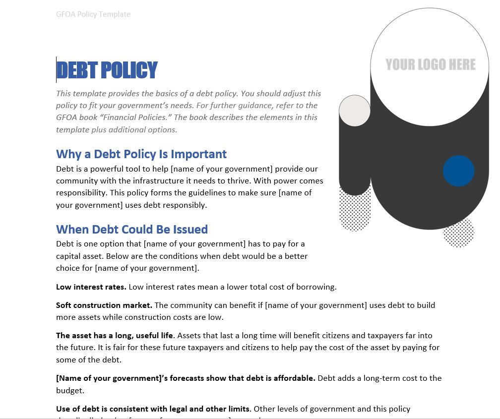 Financial Policy Challenge - Debt Affordability