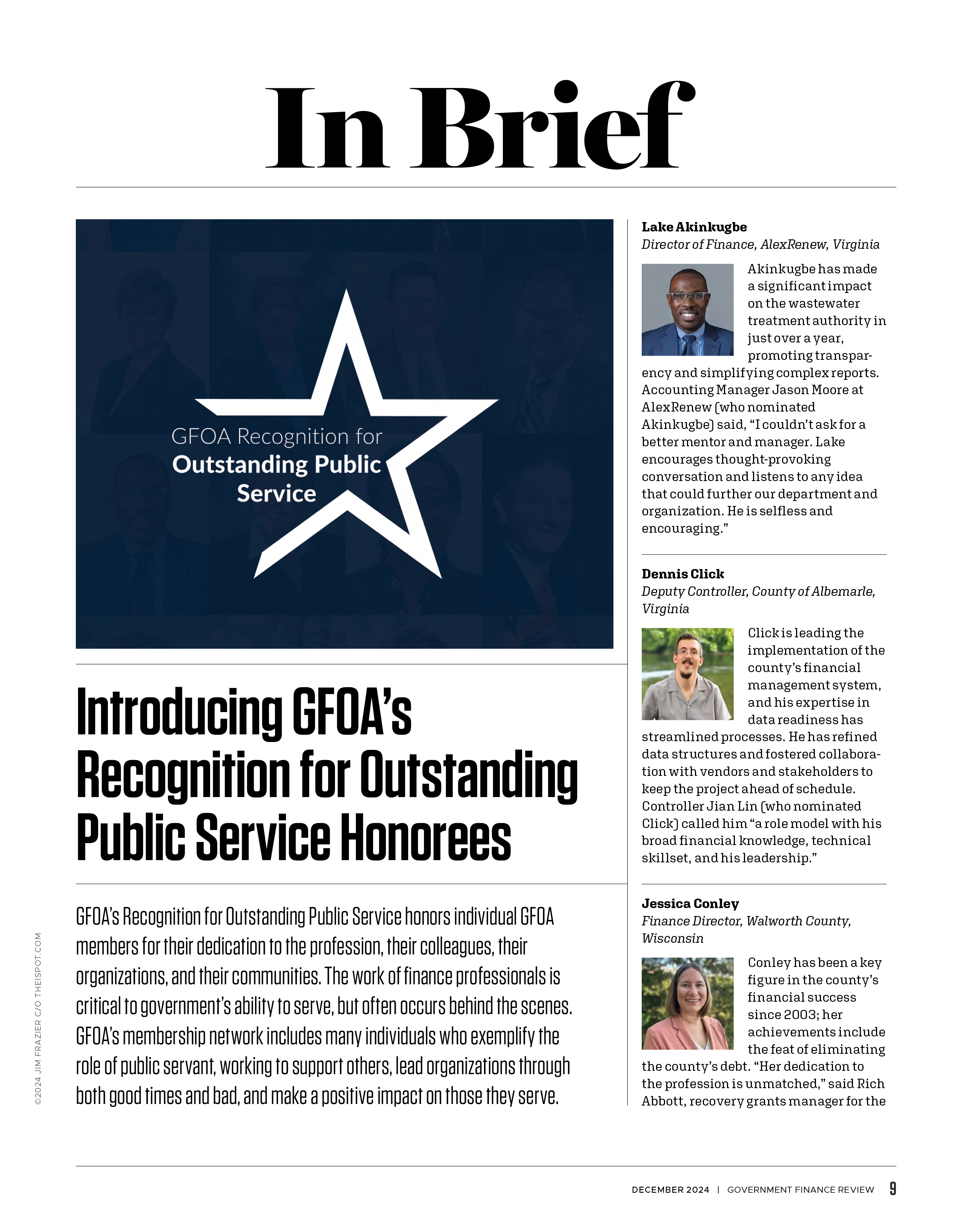 Introducing GFOA’s Recognition for Outstanding Public Service Honorees