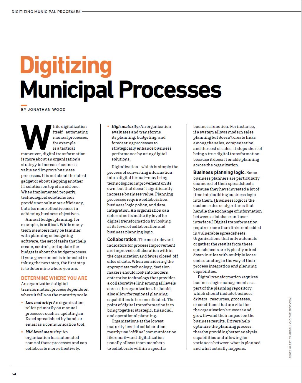 Digitizing Municipal Processes