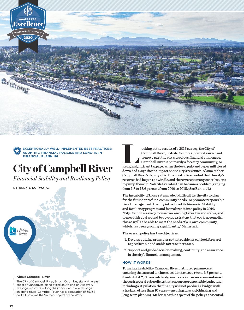 2020 Award for Excellence Winner: City of Campbell River