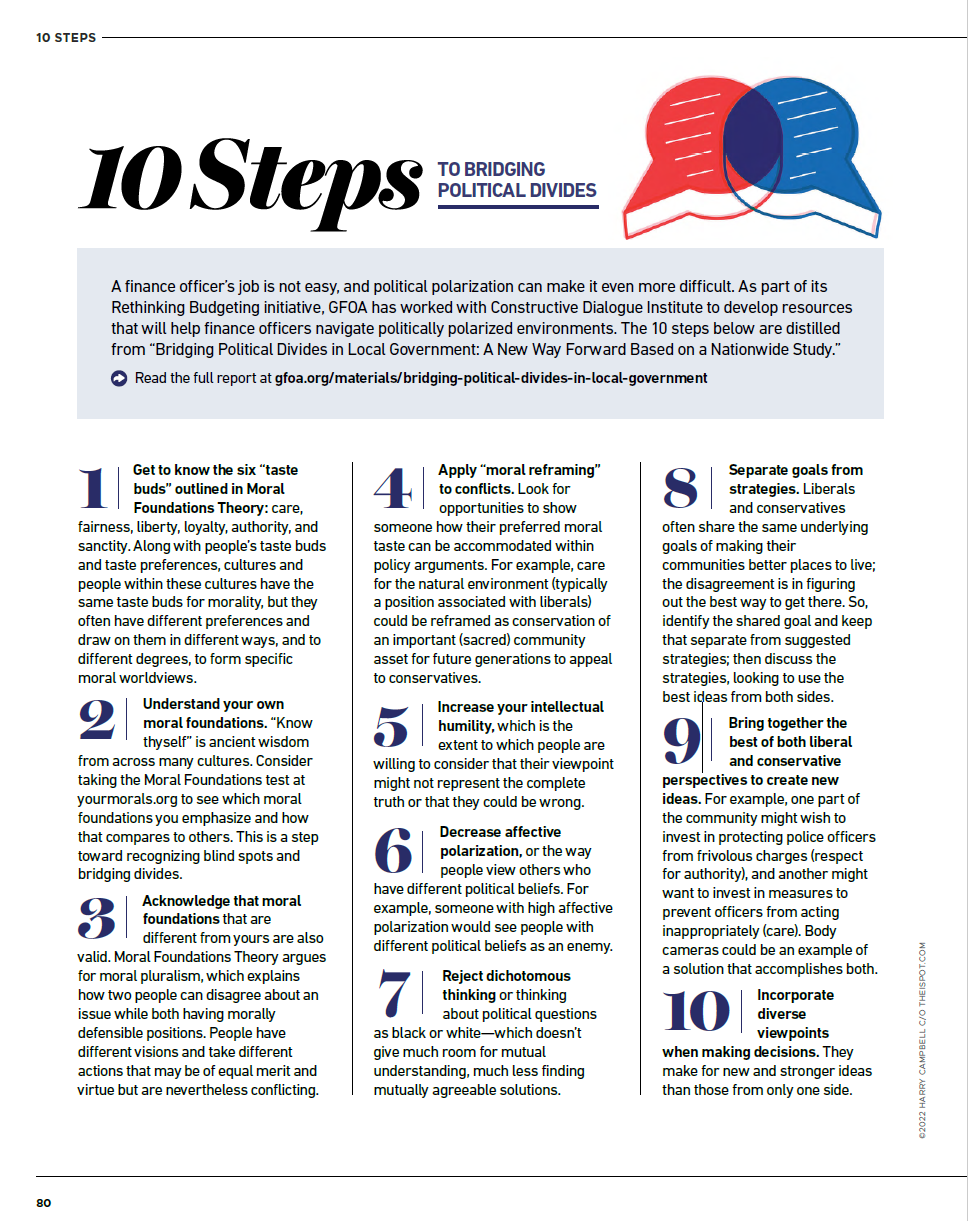 10 Steps to Bridging Political Divides