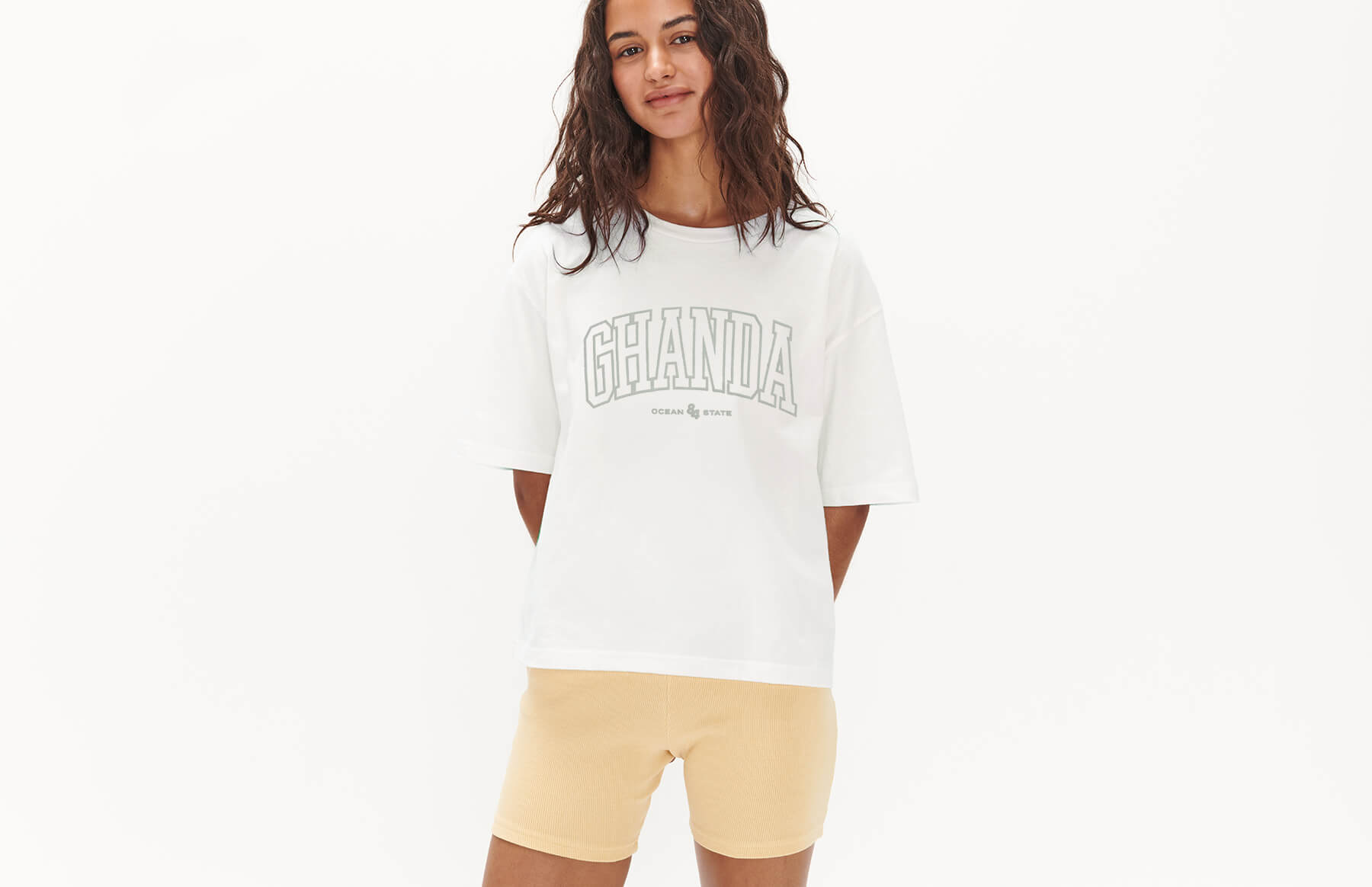 Bibs Tee in Off White | Ghanda Clothing