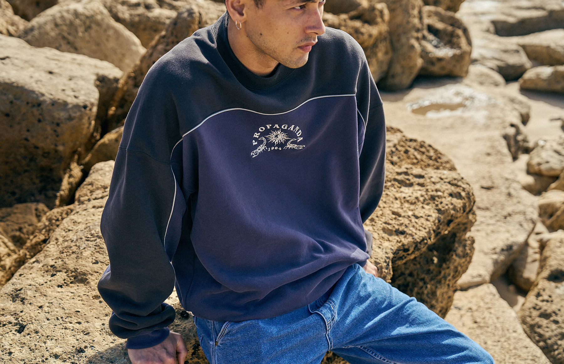 Split Rocky Crew | Ghanda Clothing