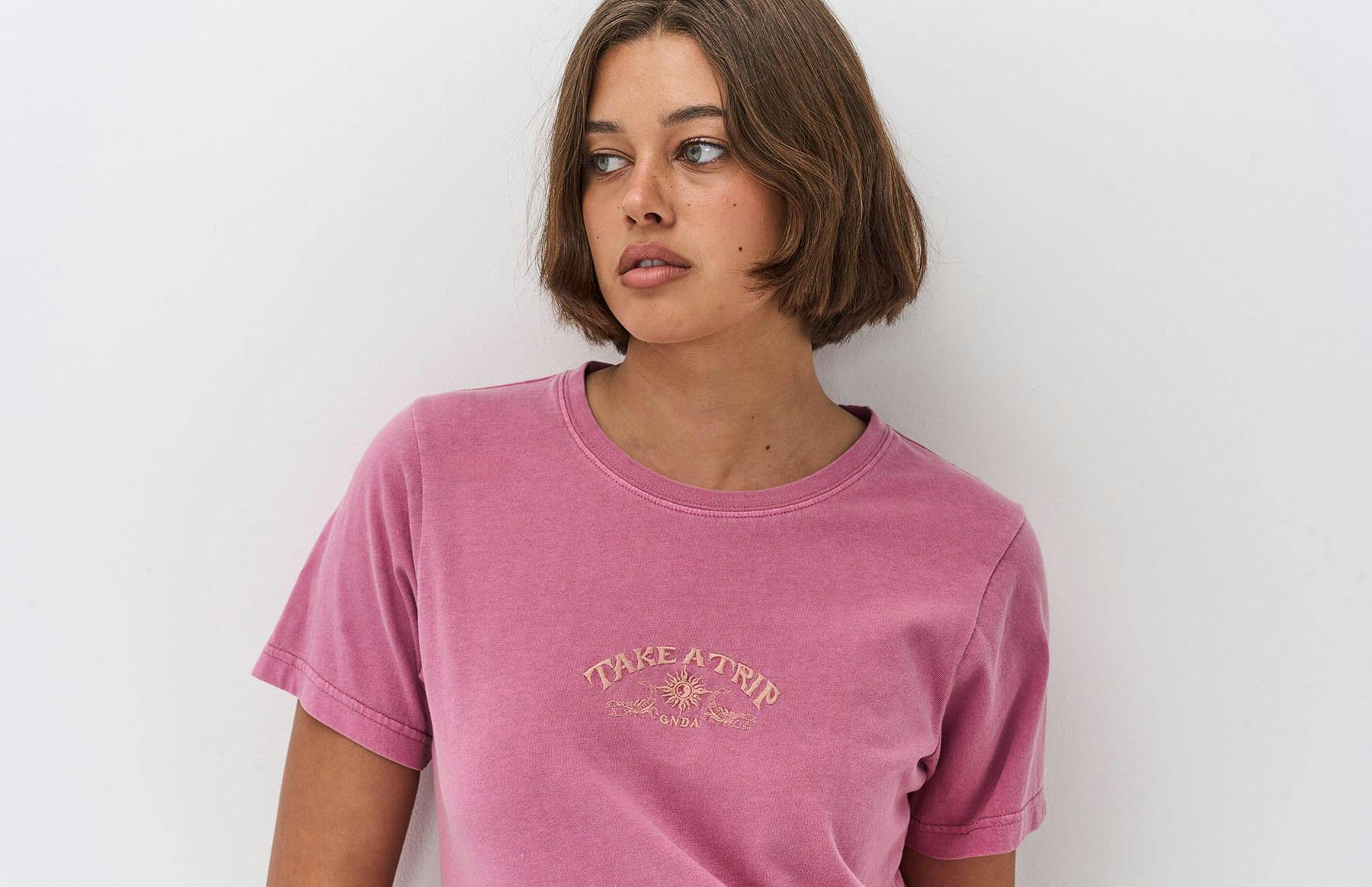 Candice Tee in Vintage Pink | Ghanda Clothing