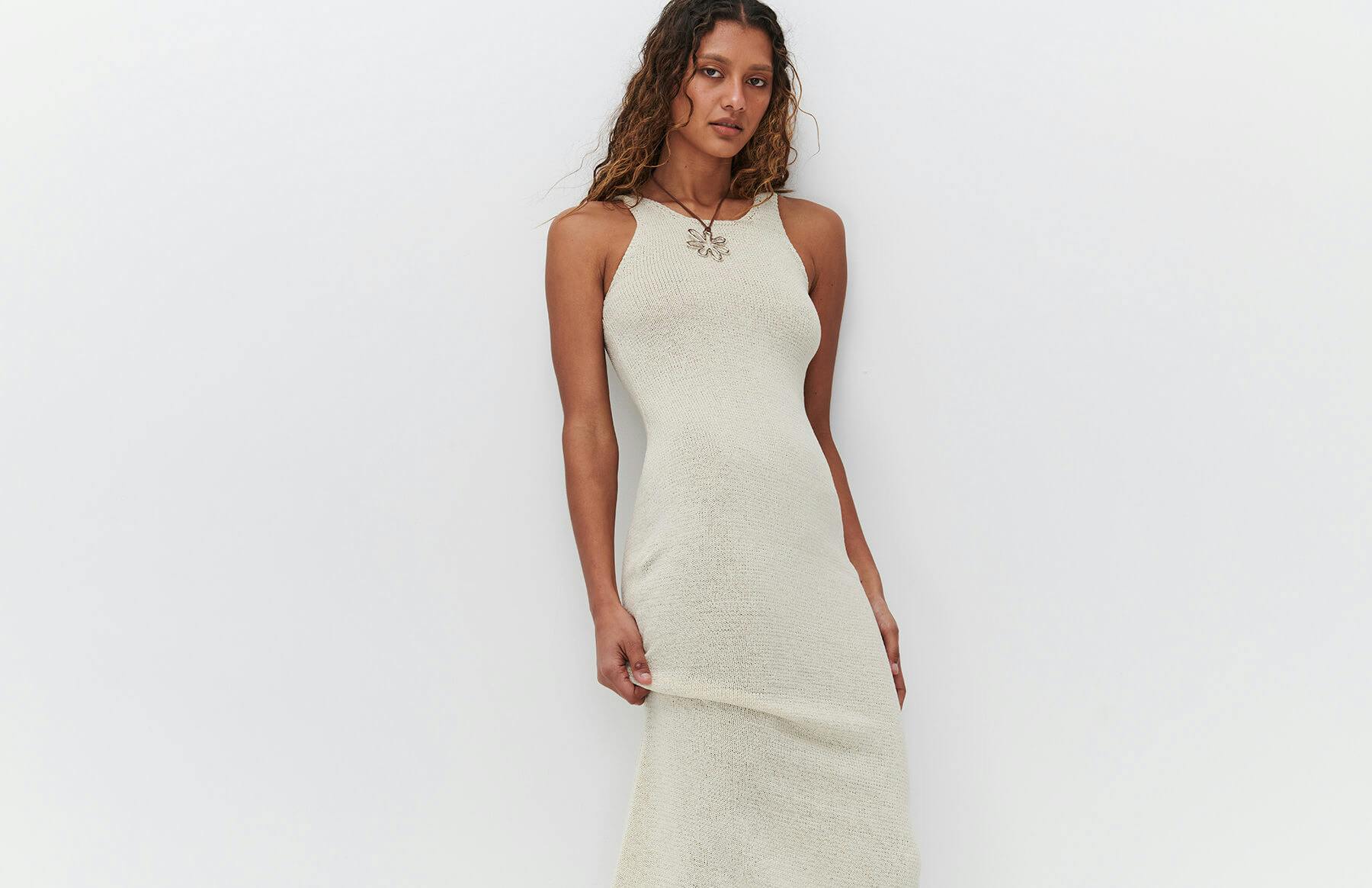 Giza Dress in Oatmilk | Ghanda Clothing