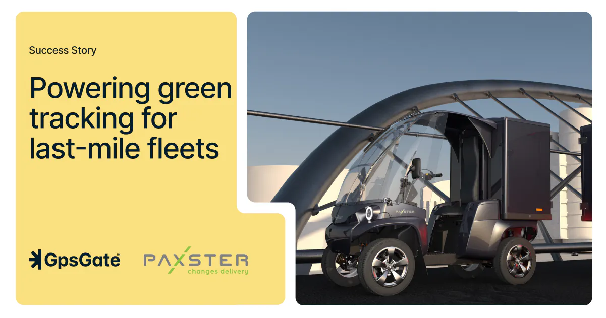 Paxster's electric vehicles connect to GpsGate's fleet tracking ...