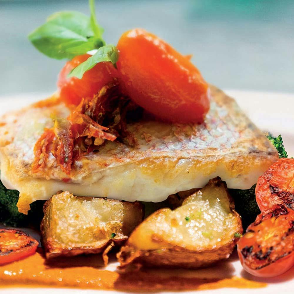 Contact Grill Seared Snapper with Romesco recipe - Robins Kitchen blog ...