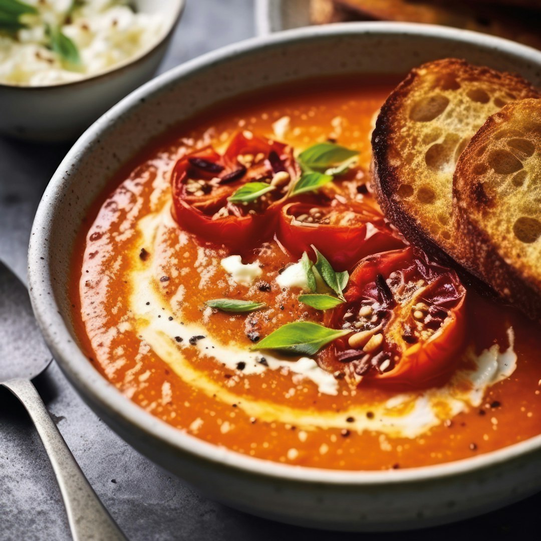 Creamy Roasted Tomato Soup Recipe - Robins Kitchen Blog - Robins Kitchen