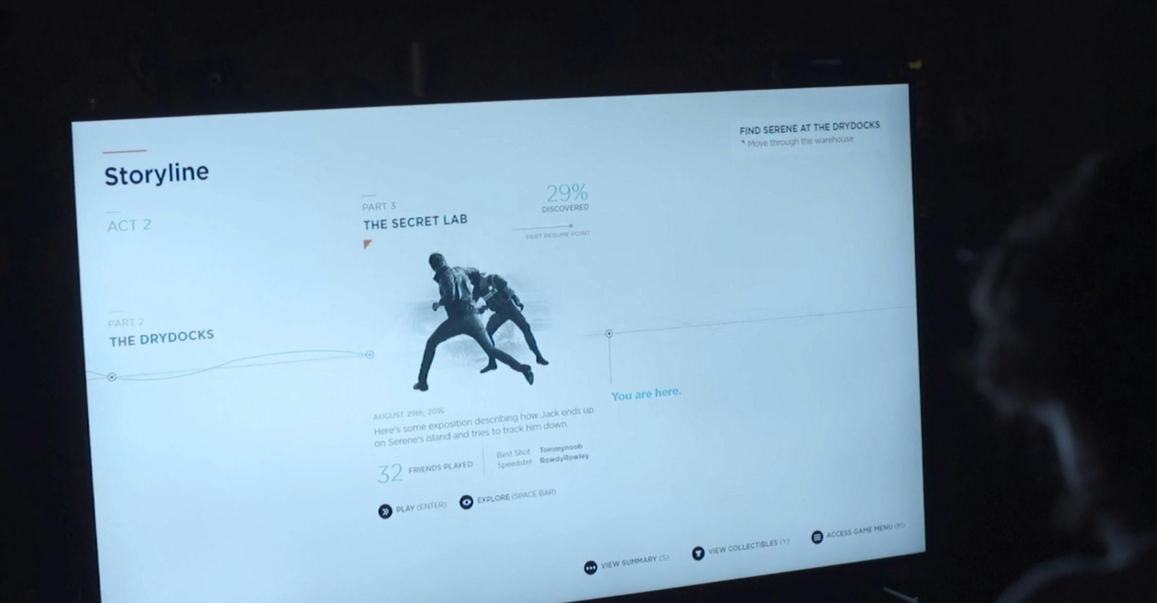 Quantum Break Interface