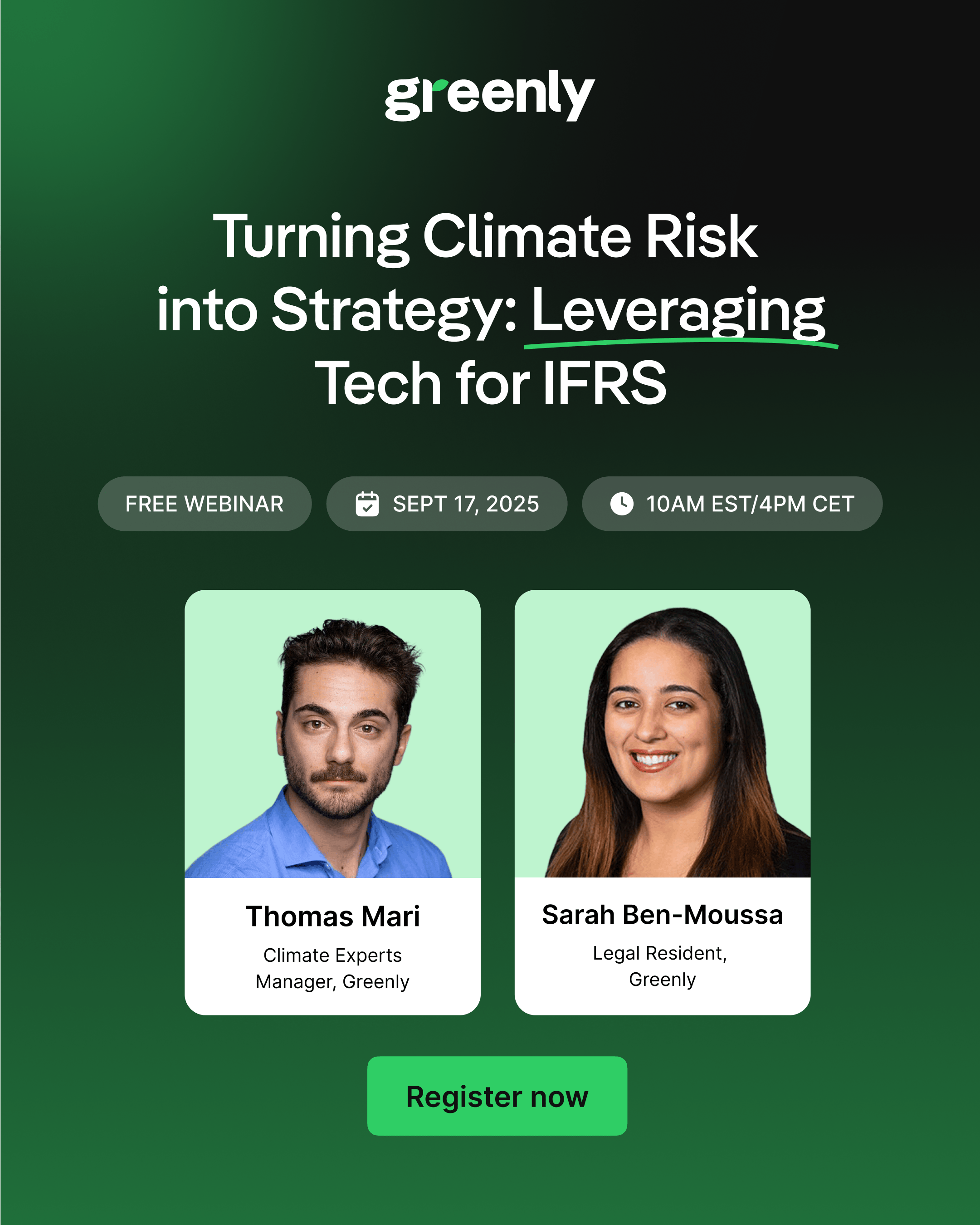 Turning Climate Risk Into Strategy – Leveraging Tech for IFRS - Greenly