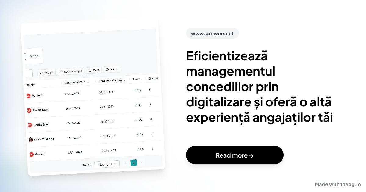 Eficientizează managementul concediilor prin digitalizare și oferă o ...