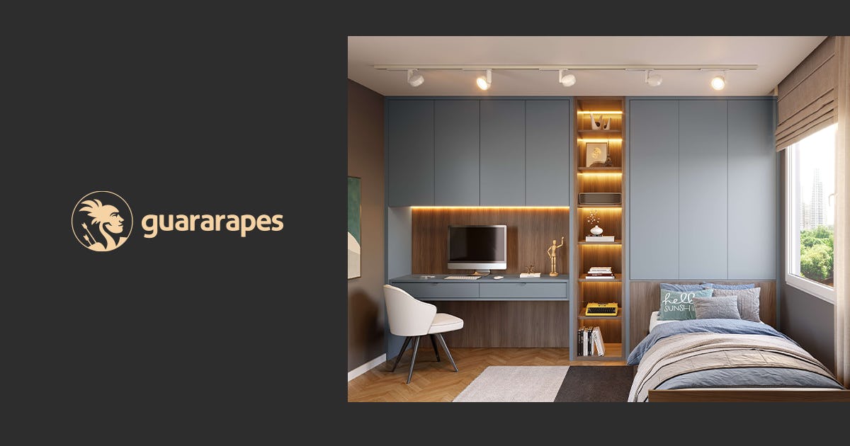 Guararapes Painéis de MDF | Línea Colors | Azul Ardósia