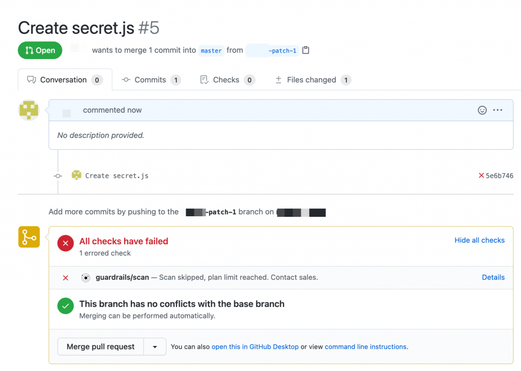 GitHub Pull Request Check Enhancement - GuardRails