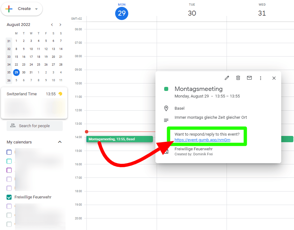Google Calendar Connection 📚 • Gumb