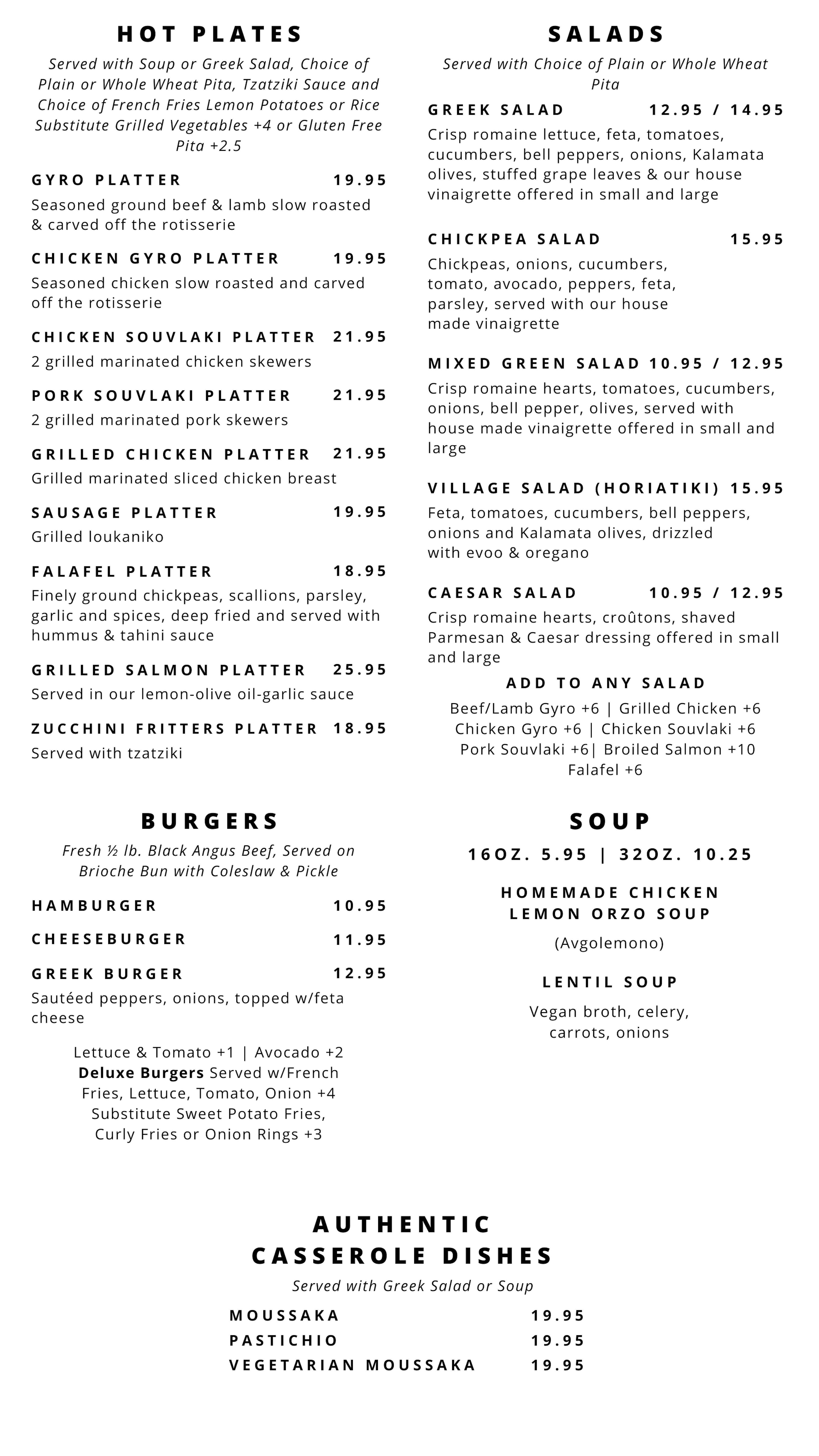 Gyro Village - Regular & Catering Menu