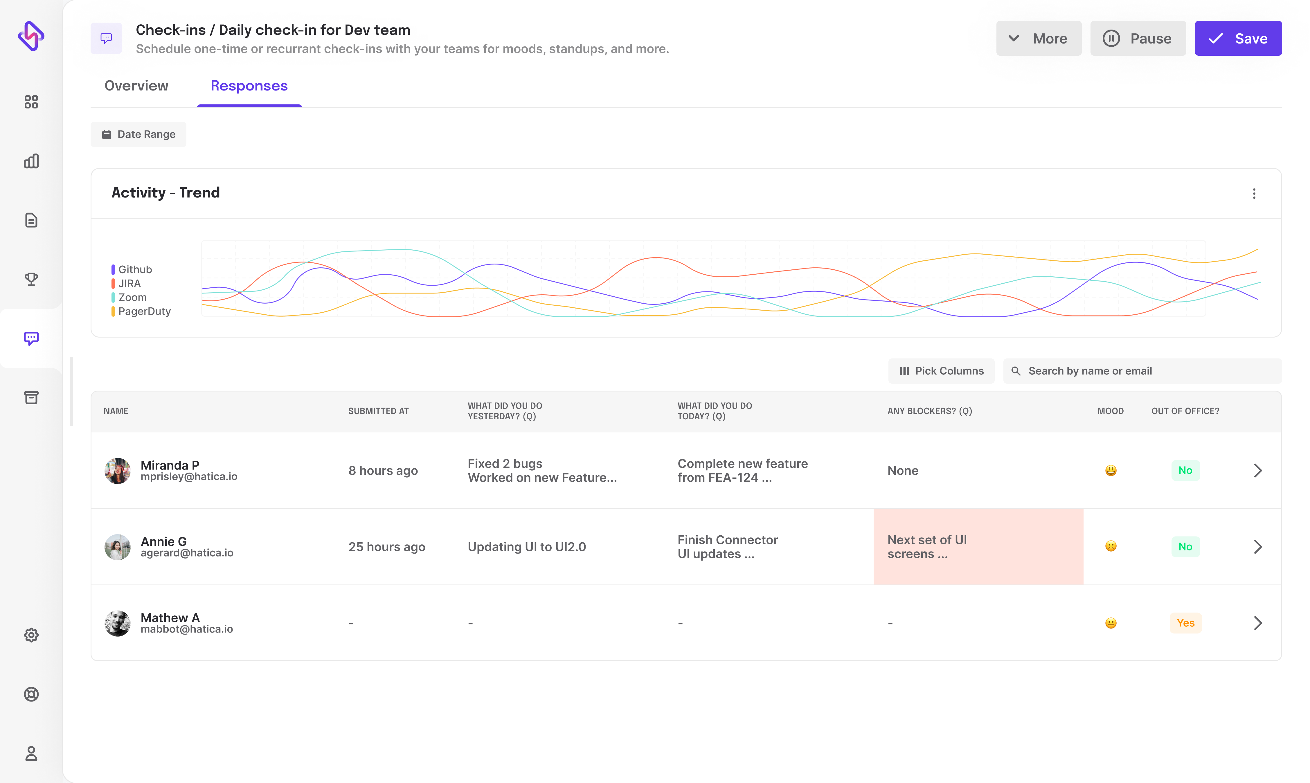 Asynchronous Standup with Hatica Check-Ins - Hatica