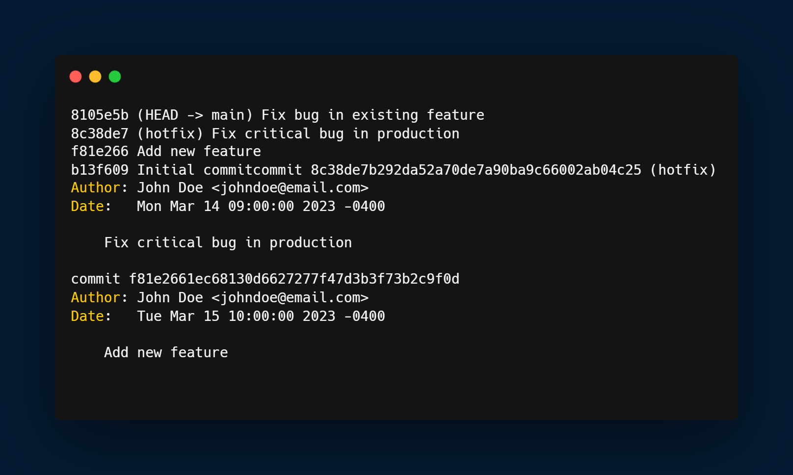 Git Log Cheatsheet For a Productive 2023 - Hatica