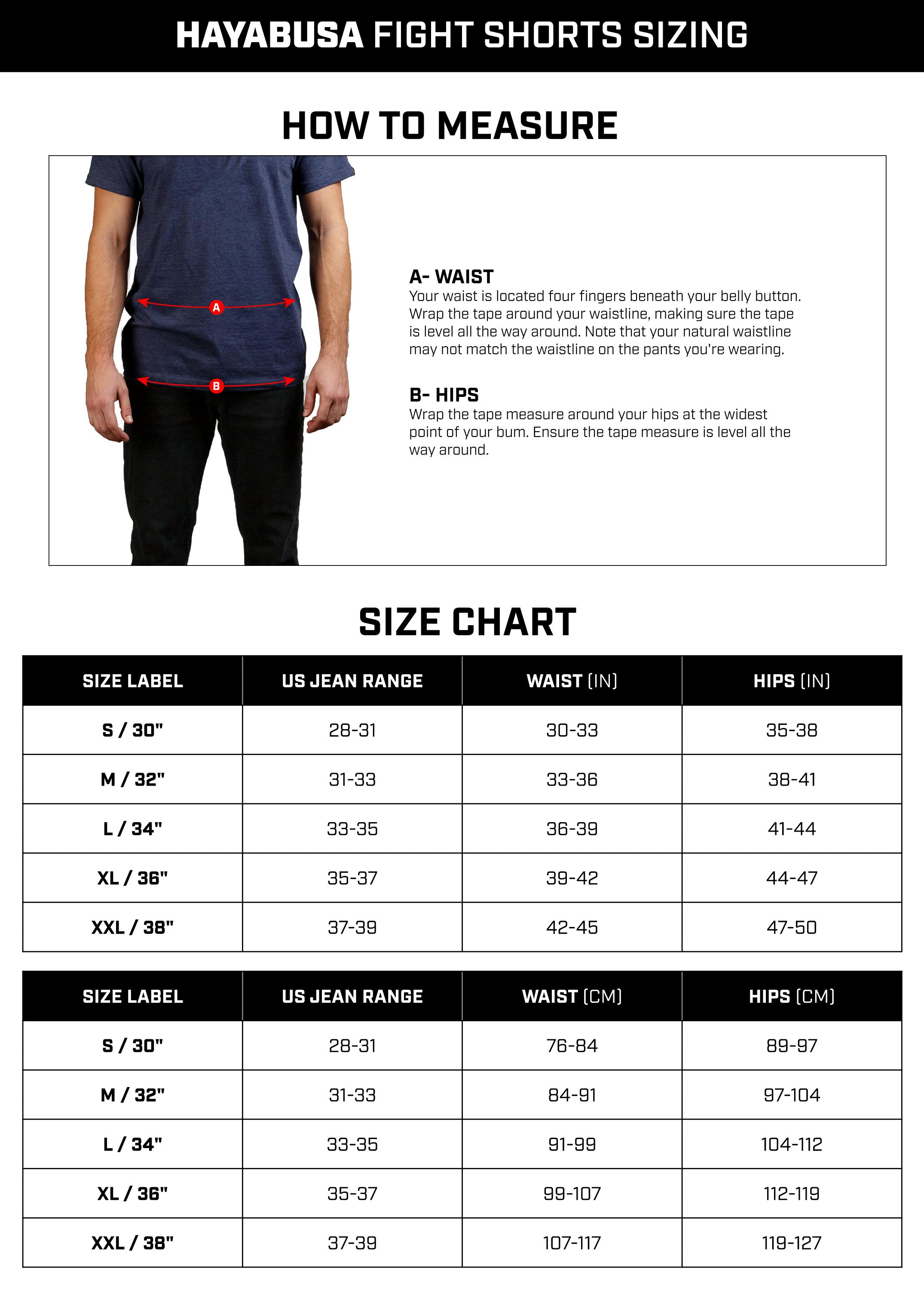 Marvel's The Punisher Fight Shorts Size Chart – Made4Fighters