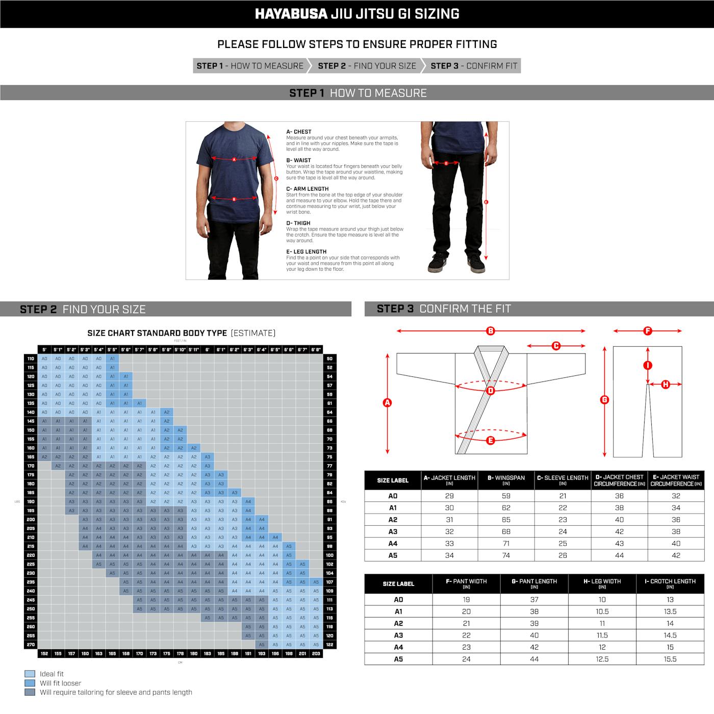 How Your Jiu Jitsu Gi Jacket & Pants Should Fit | Hayabusa • Hayabusa UK