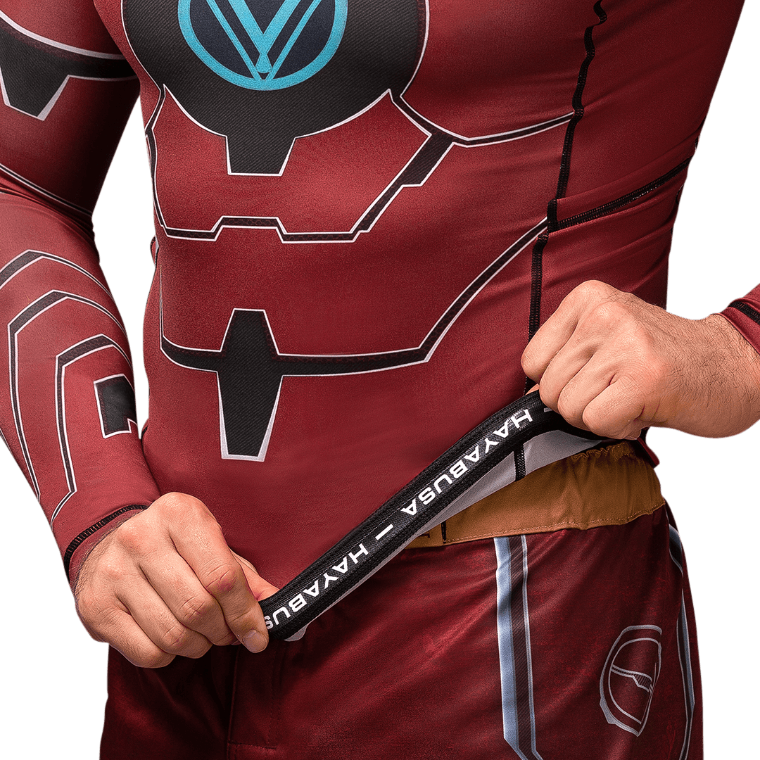 Hayabusa Iron Man Long Sleeve Rash Guard | MARVEL® Hero Elite Series ...