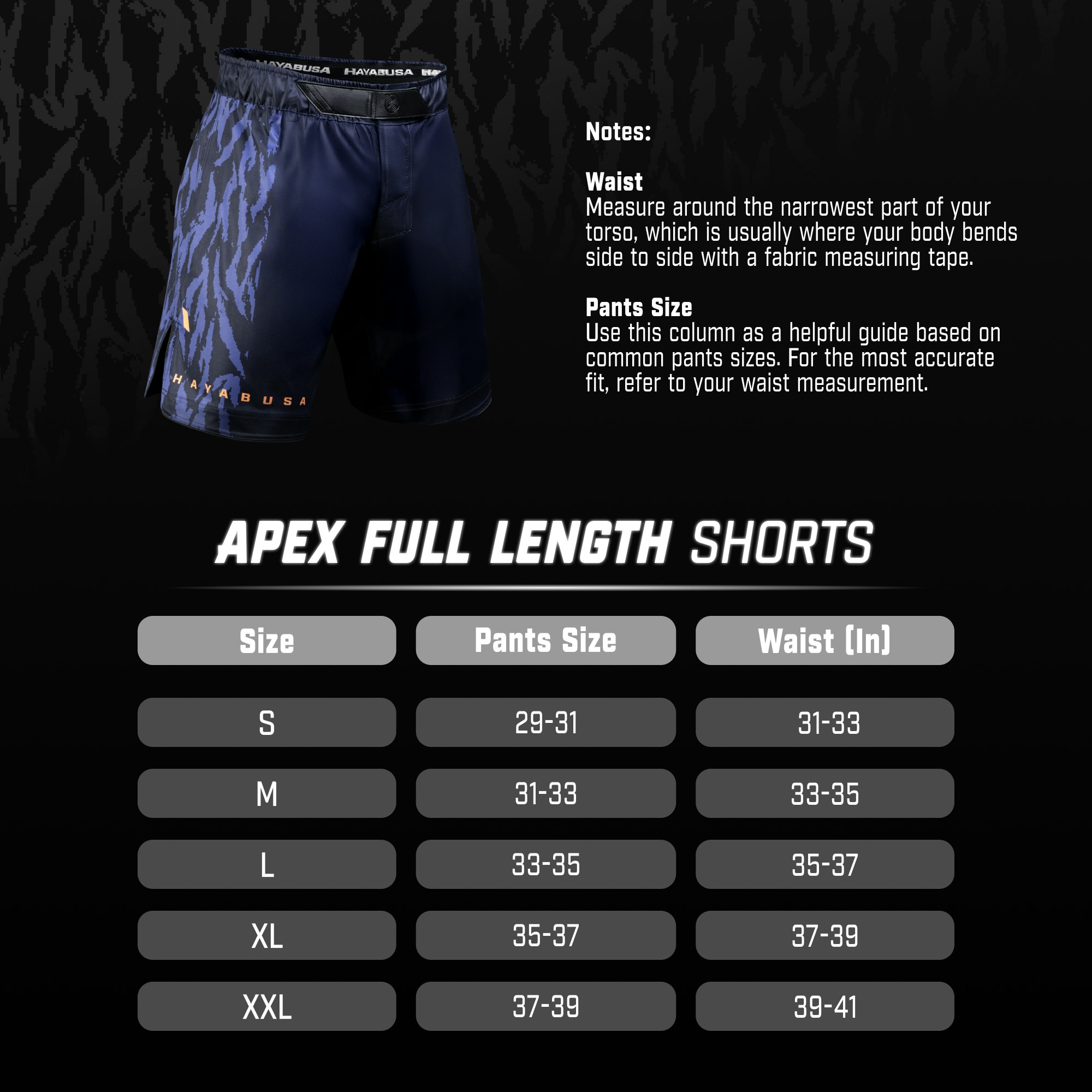 Hayabusa Apex Full-Length Fight Shorts - Durable No-Gi Board Shorts for ...