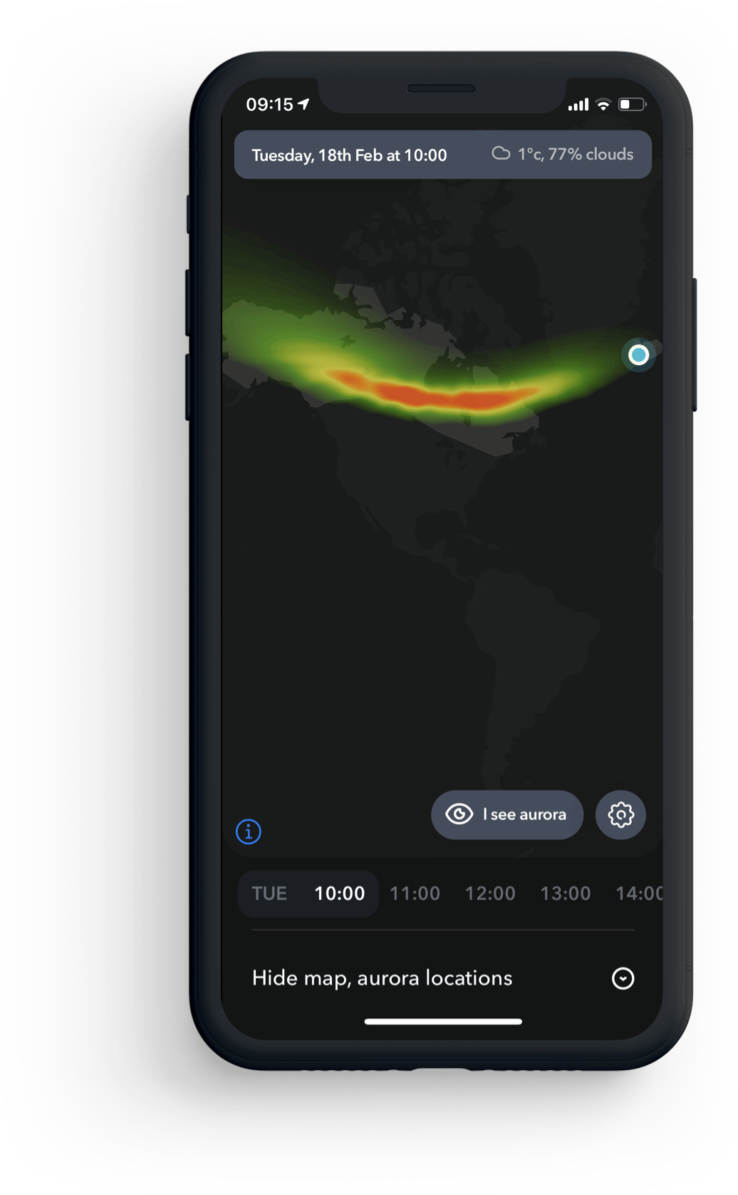 Northern Lights forecast application / hello aurora — northern lights ...