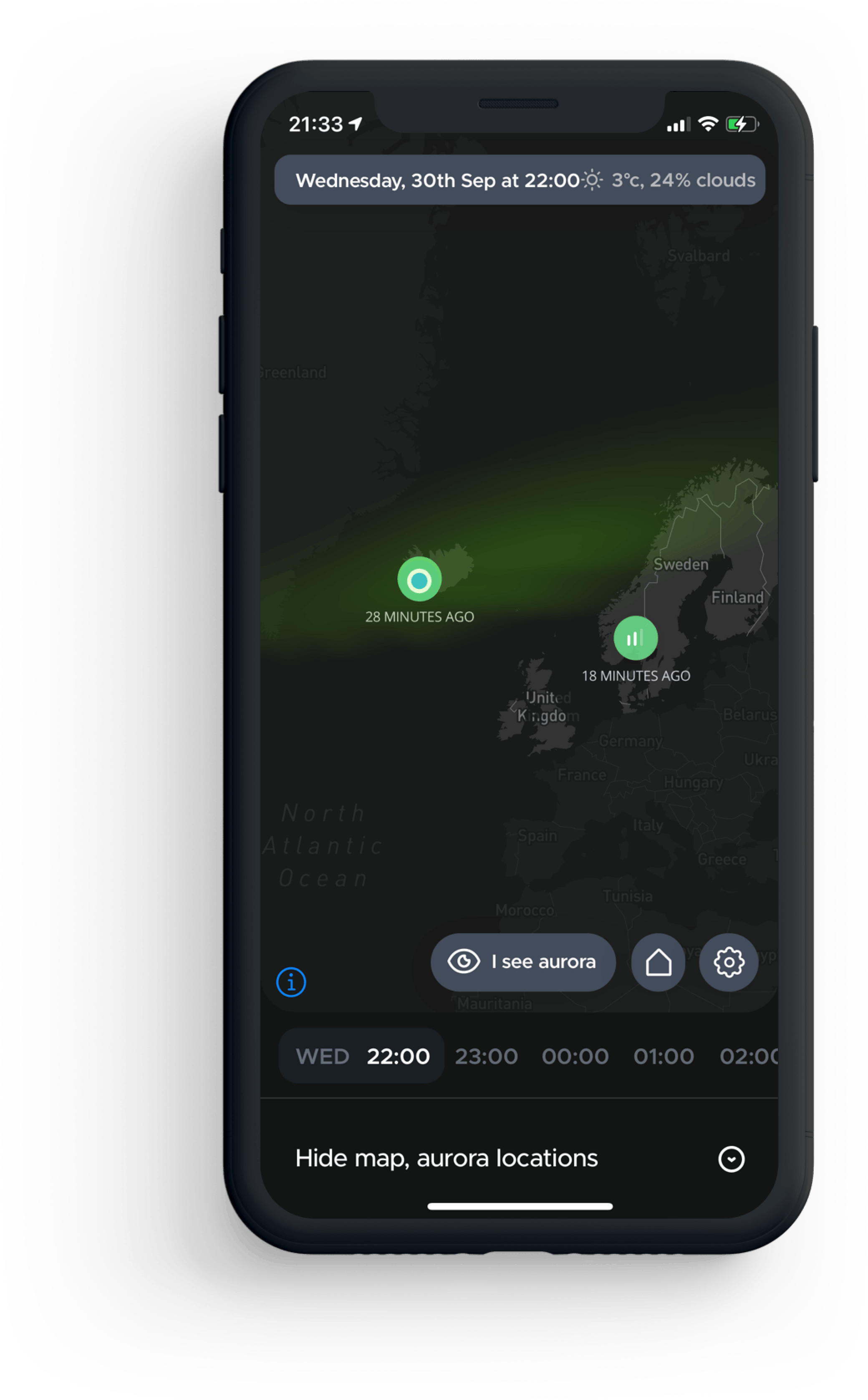 hello aurora • Northern Lights application