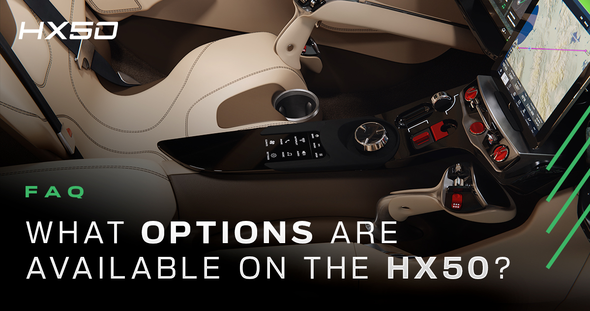 What options are available on the HX50? - HILL HELICOPTERS