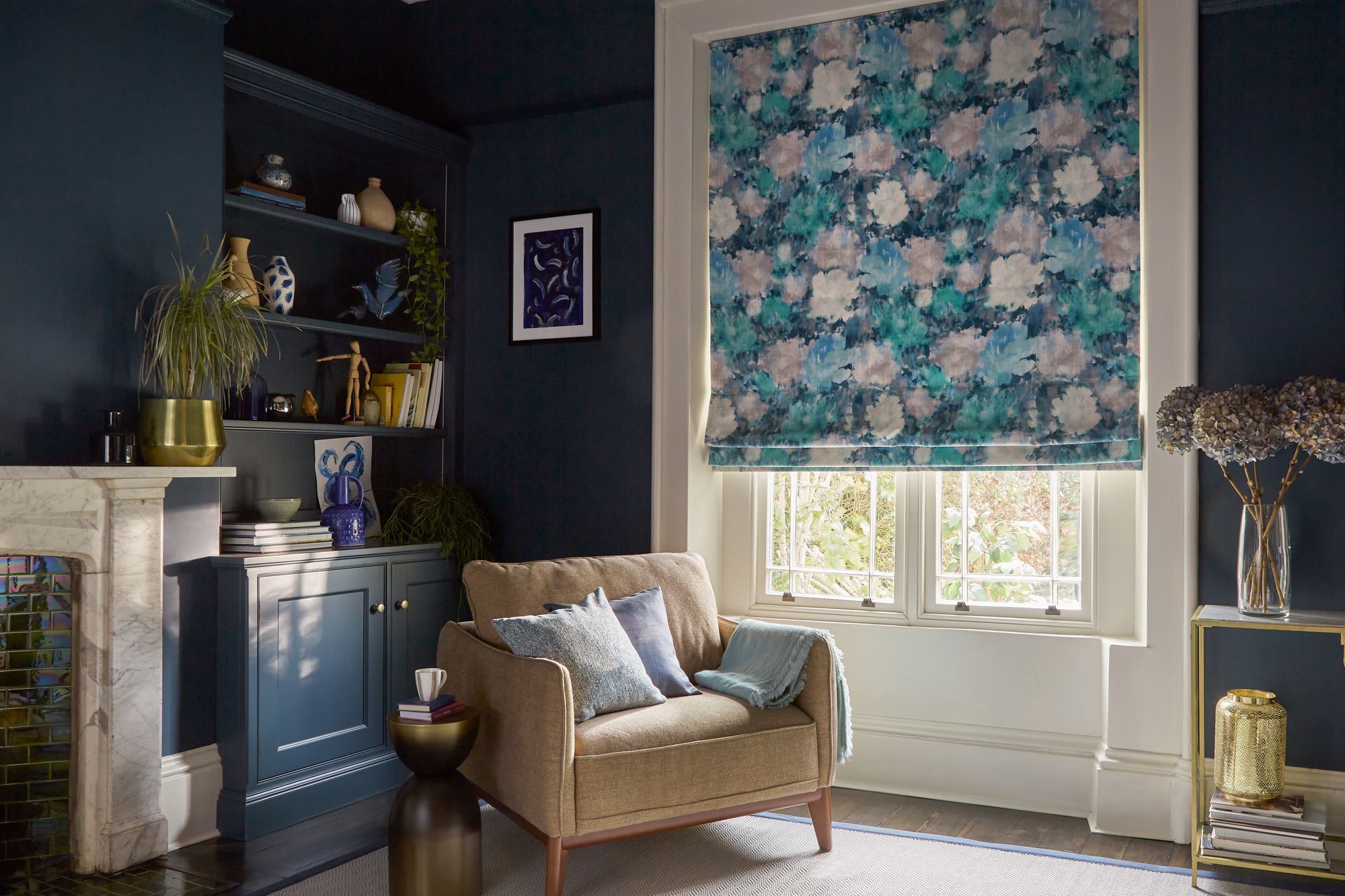 Made to Measure Blue Roman Blinds - Hillarys™