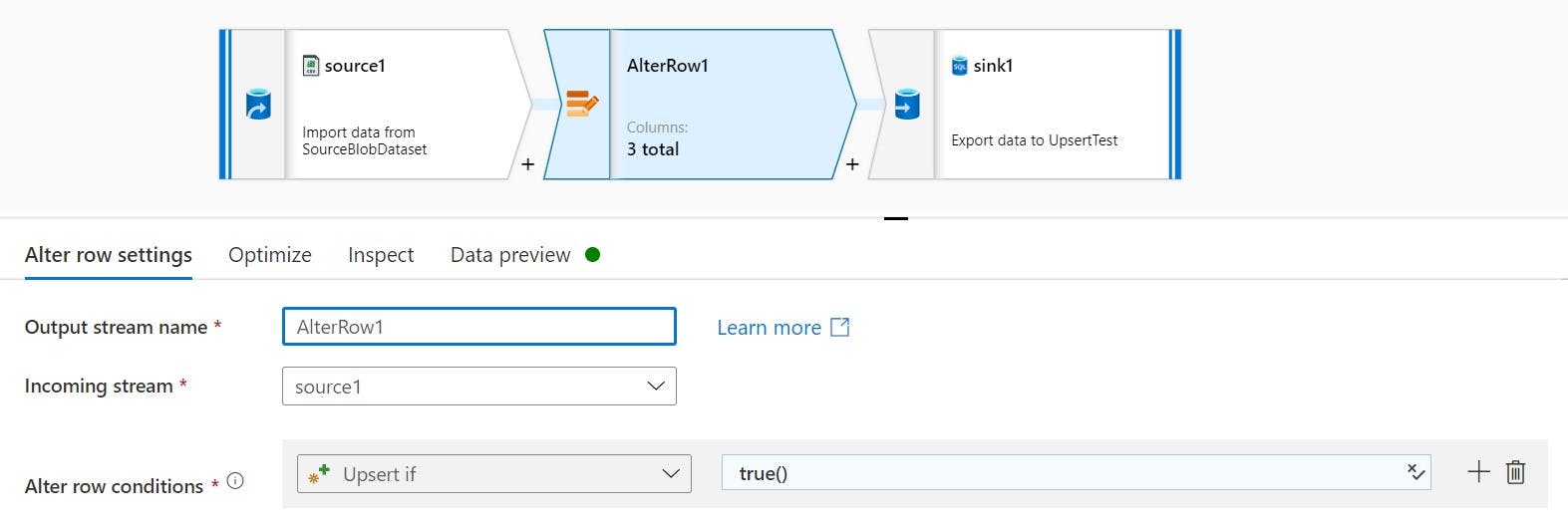 Data Factory How To Upsert A Record In Sql