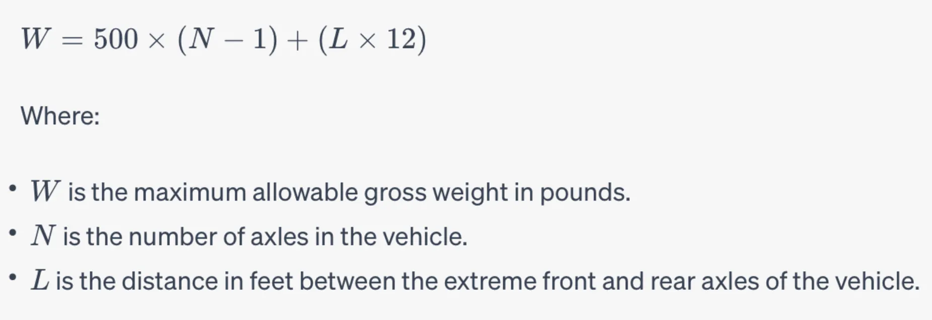 Understanding Axle Ratings & Bridge Weight Formulas for Trucks