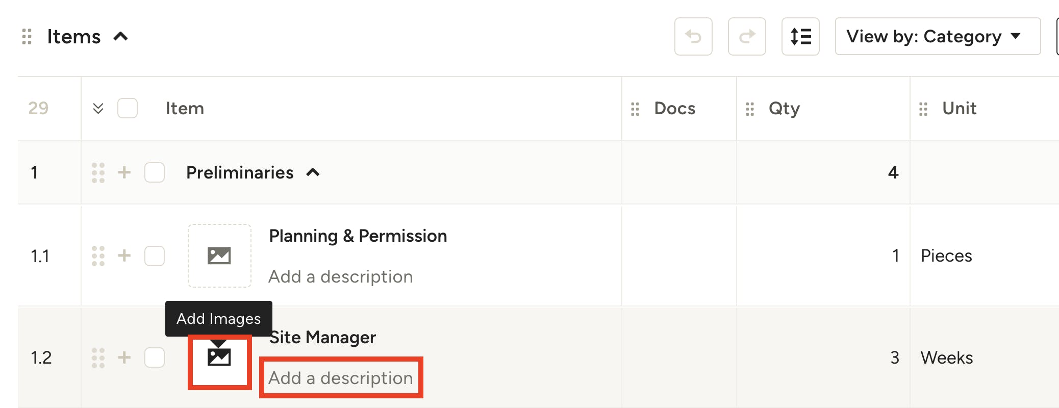 How to Add Custom Columns, Line Items, Descriptions and Images | Houzz