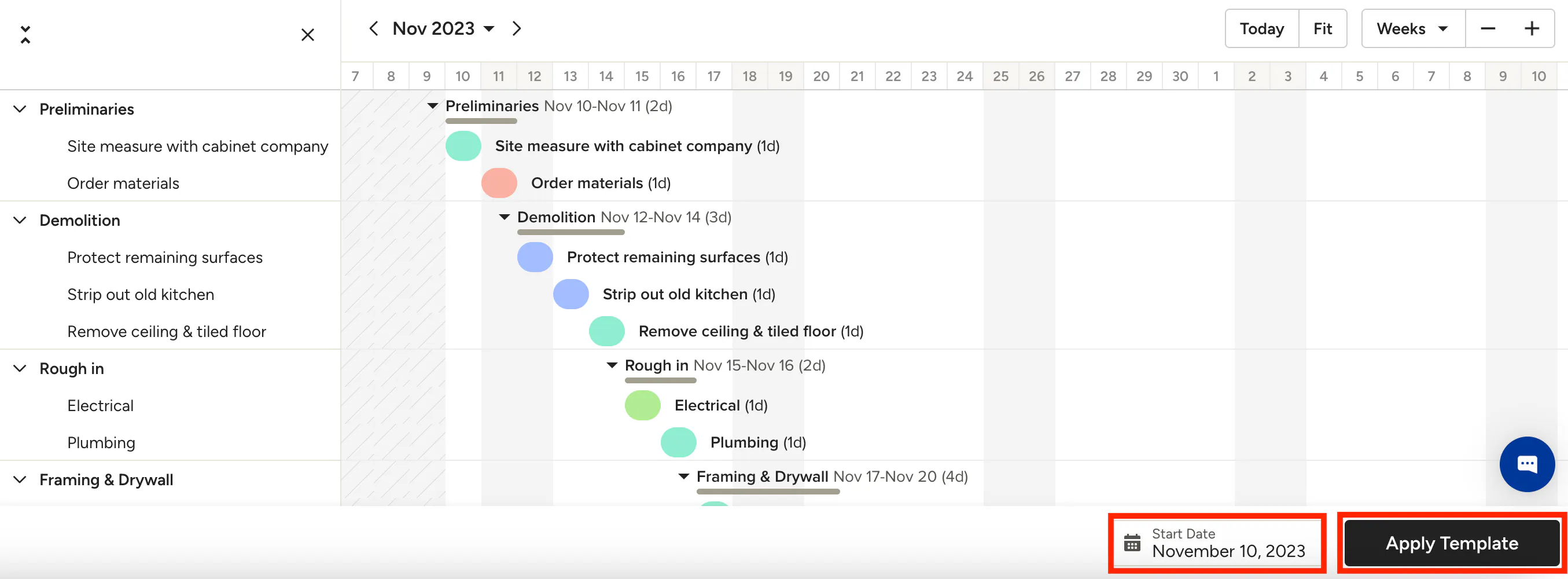 Creating your Project Schedule | Houzz