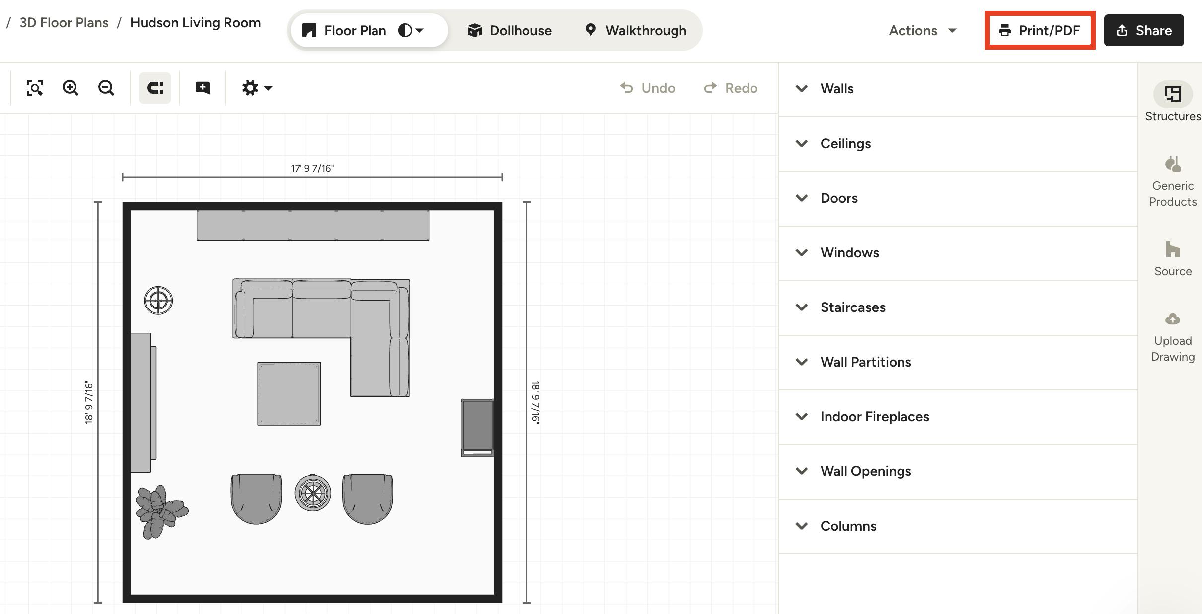 How to Print a 3D Floor Plan | Houzz