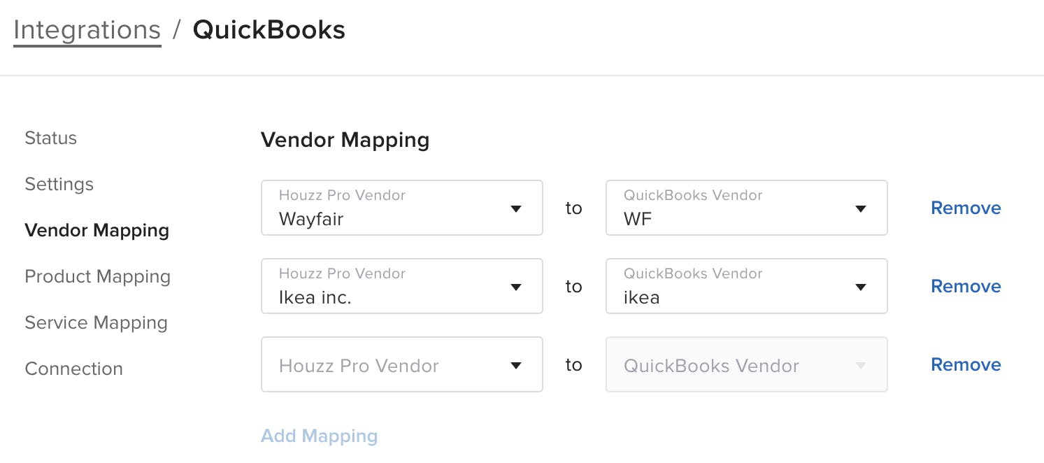 How to Map Vendors in Houzz Pro to QuickBooks Online | Houzz
