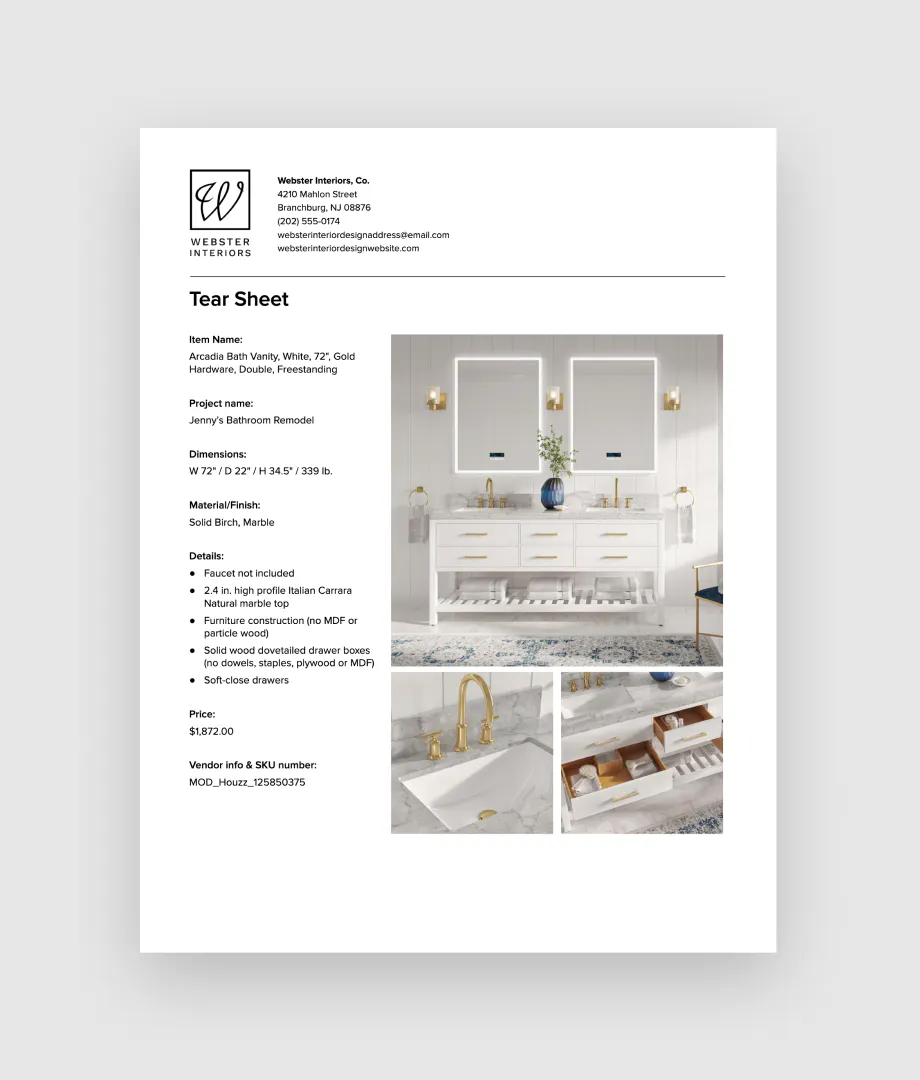 Product Tear Sheet | Product Teardown Template – IAPQ