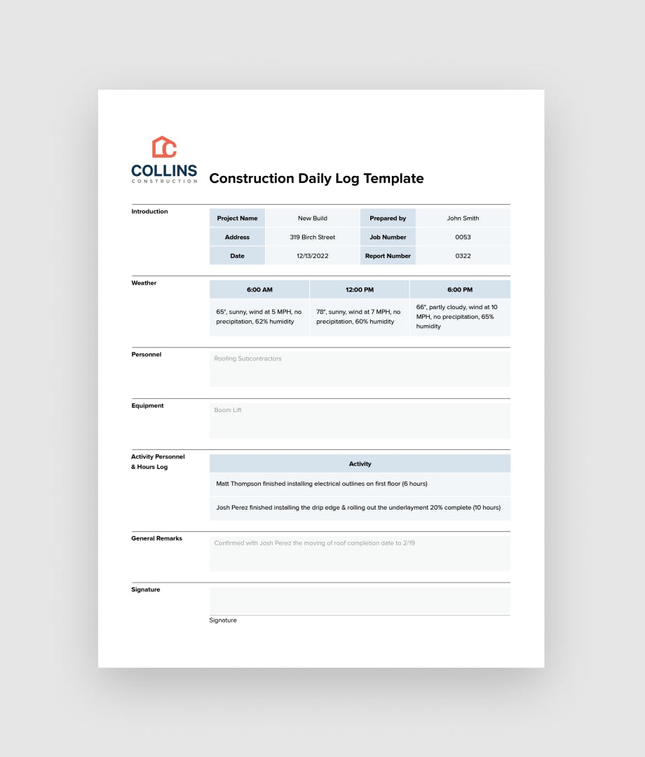 How to Write Effective Construction Daily Logs + Free Template | Houzz Pro