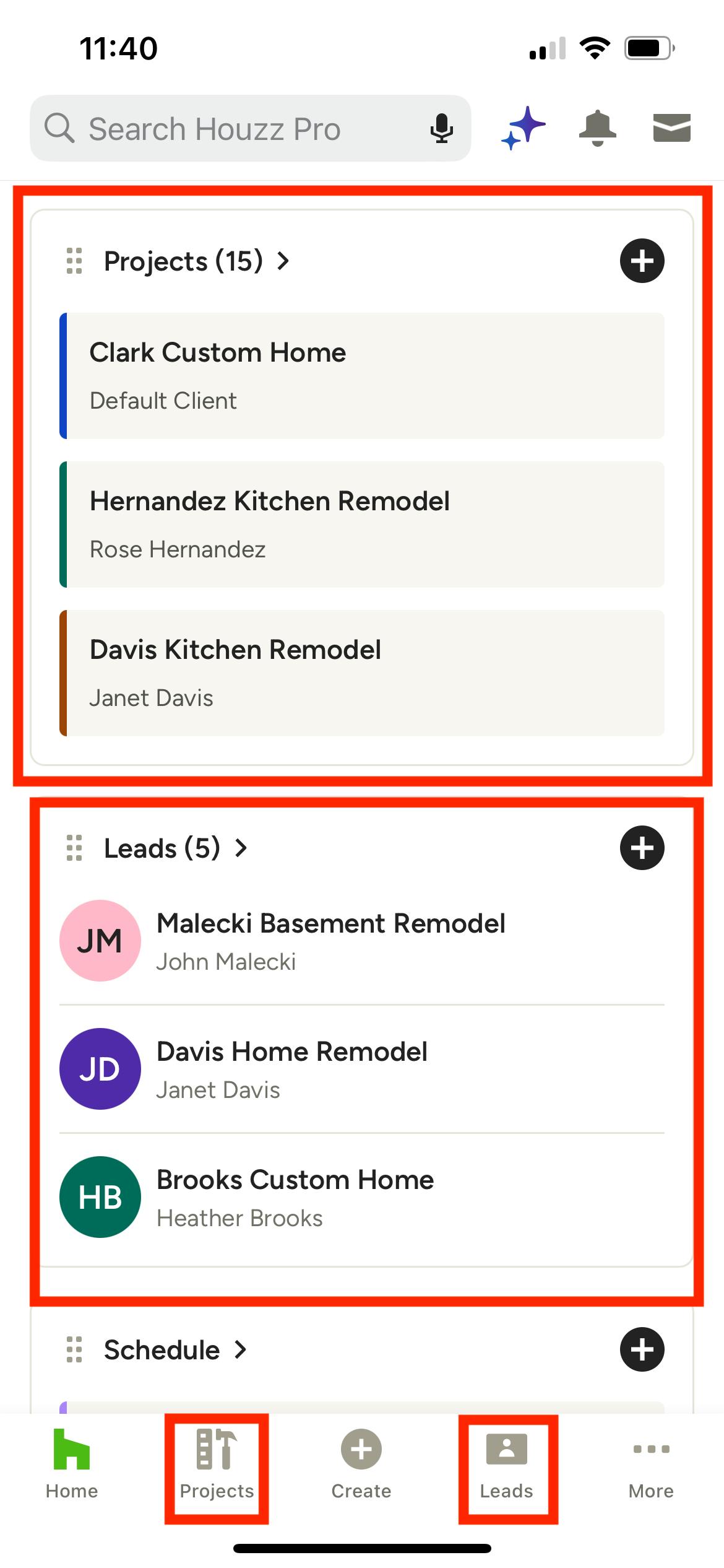 How to Manage Projects and Leads on the Mobile App | Houzz