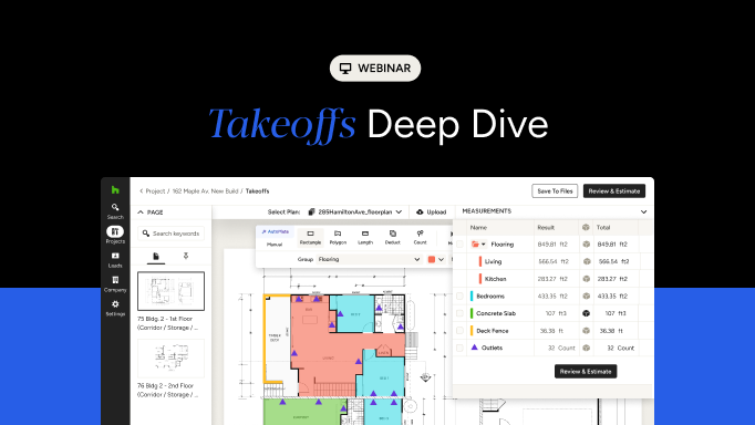 Webinar: Takeoffs Tool Demo and Tips