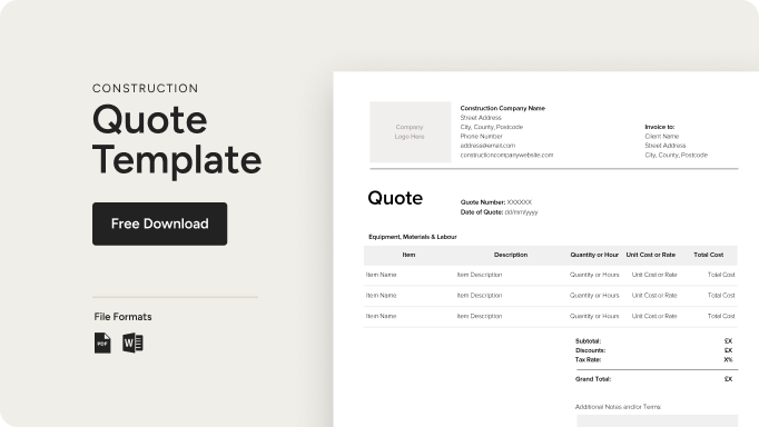 Free Construction Quote Template & How-To Guide | Houzz Pro