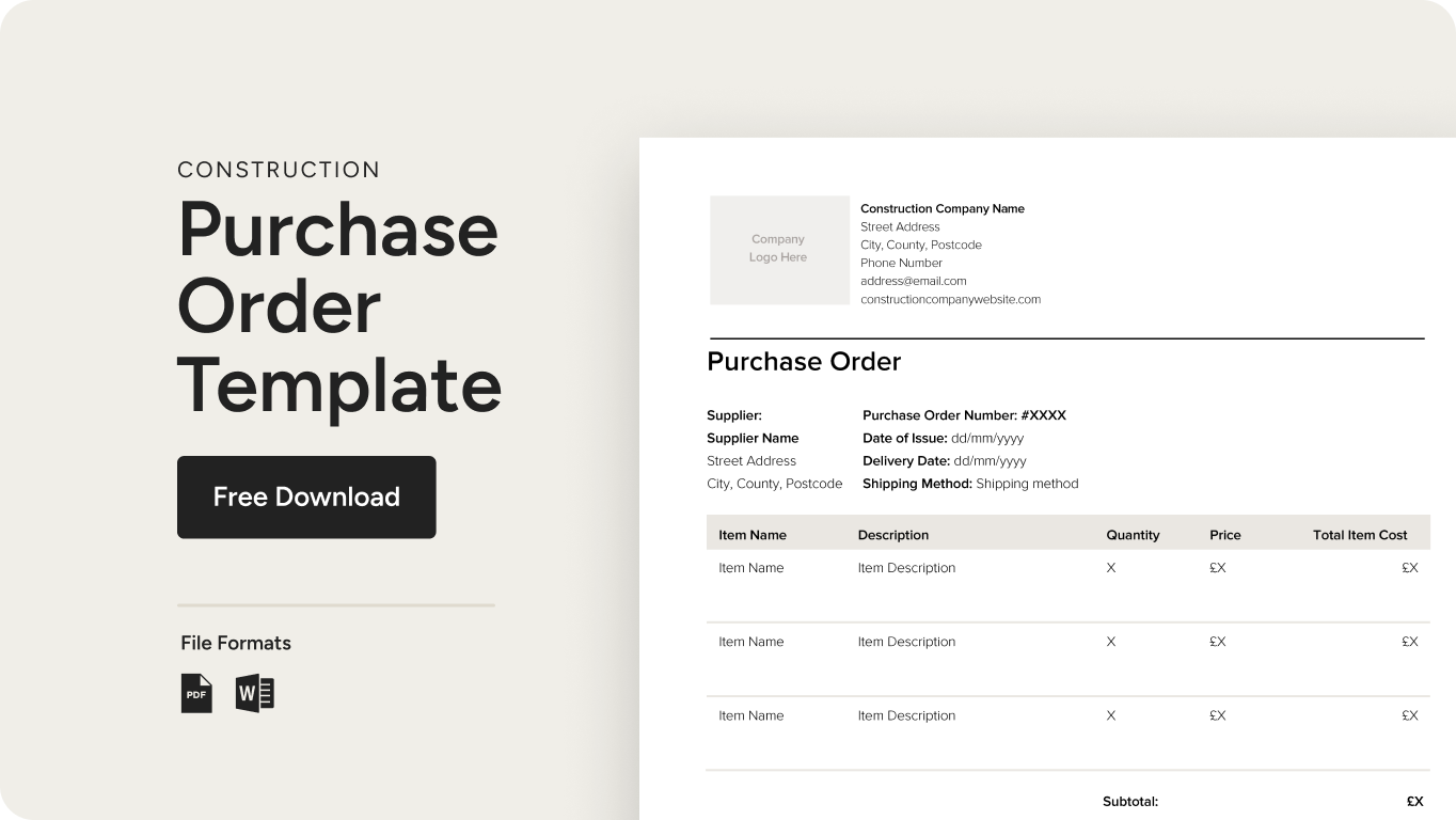 Complete Guide to Construction Purchase Orders + Free Template | Houzz Pro