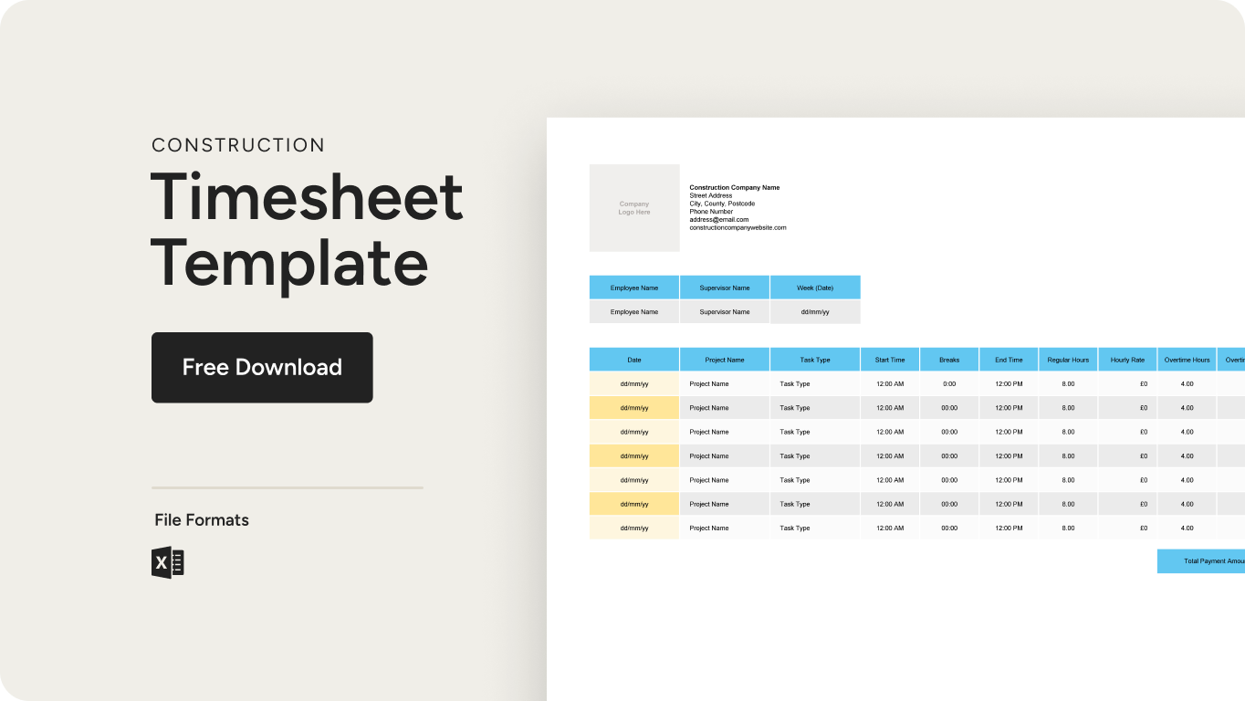 Construction Timesheet Template & How-To Guide | Houzz Pro