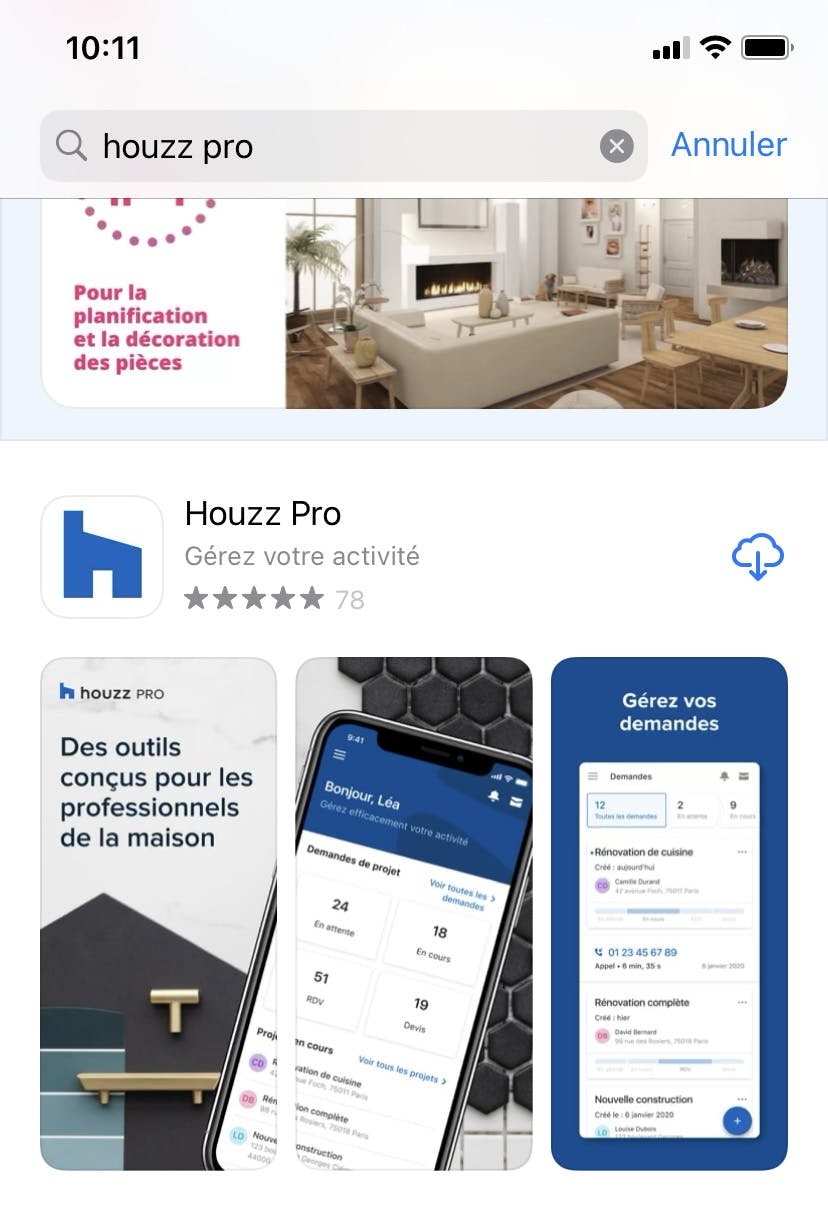 Comment télécharger l’application mobile Houzz Pro | Houzz