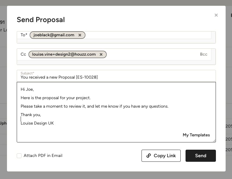 How to Customise What Your Client Sees on Your Proposal | Houzz